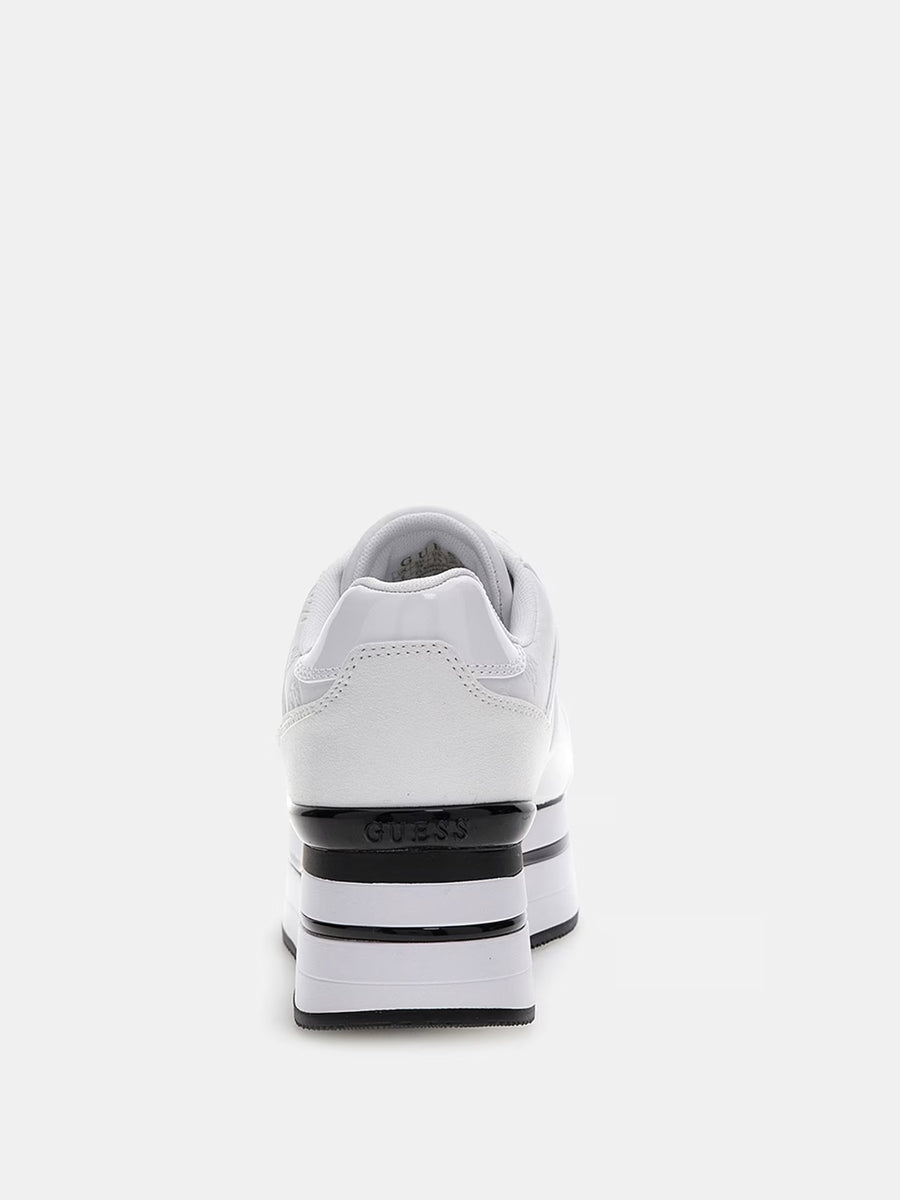 Guess FL5HNS PEL12 Runner hansini logo impresso white – DM CALZATURE